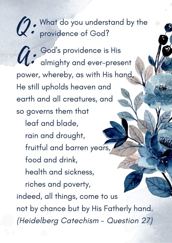 PRINT // Heidelberg Catechism: Question 27&28 – The Nonconformist